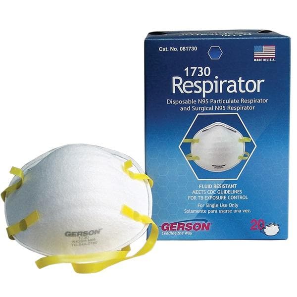Gerson 1730 N95 NIOSH Mask - 5/20 Pack (Headband) | Protectly